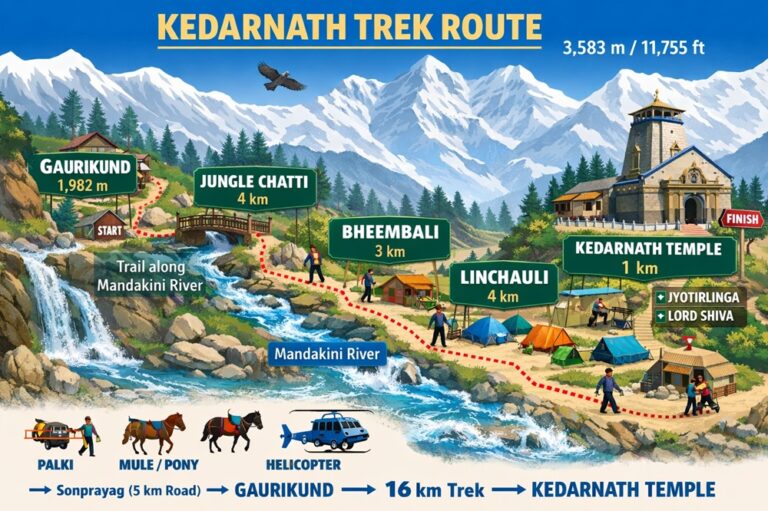 🕉️ Kedarnath Trek Distance and Time: Complete Guide for Pilgrims & Trekkers